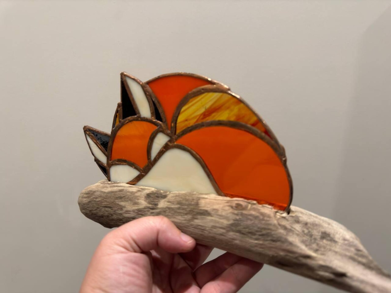 Sleeping Fox Glass Pattern - PDF, Suncatcher, Printable, DIY Stained ...