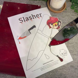 Slasher Mirror Knife Glass Pattern - PDF, Suncatcher, Printable, DIY ...