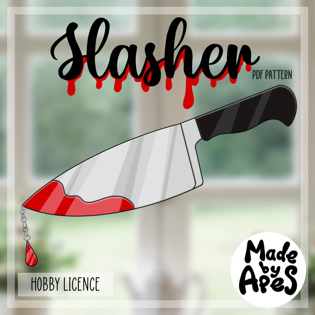Slasher Mirror Knife Glass Pattern - PDF, Suncatcher, Printable, DIY ...