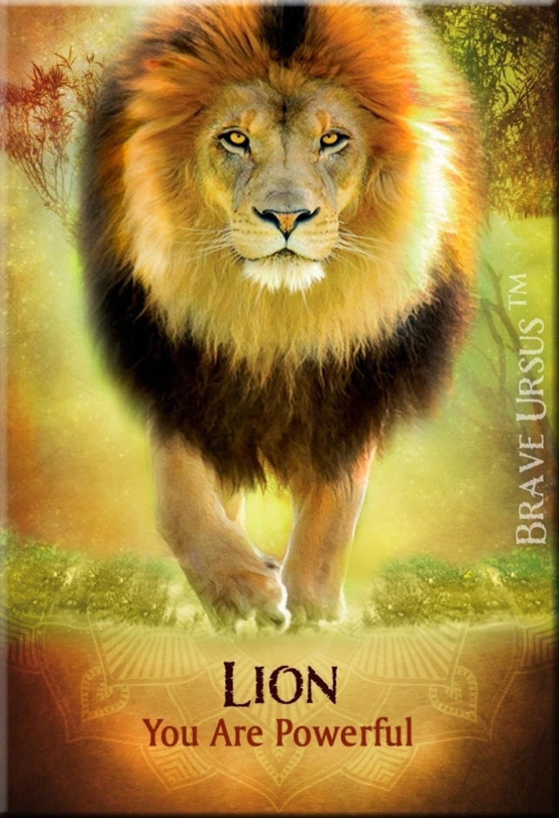 Lion Magnet 2"x3" by Bernadette King - Etsy