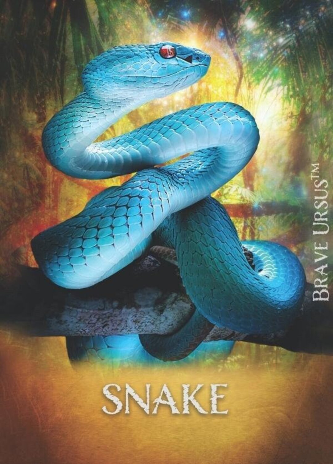 Snake Spirit Animal Altar & Prayer Card 5x7 by Bernadette King - Etsy