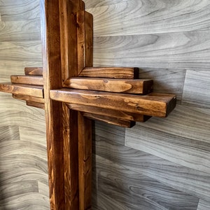 Handcrafted 5ft Wood Layered Rustic Cross - Etsy