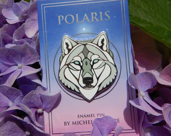 The Moon / Silver Wolf / Wolf Head / Hard Enamel Pin / Lapel Pin / Wolf ...