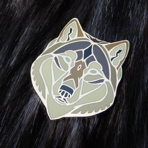 The Sun / Gold Wolf / Wolf Head / Hard Enamel Pin / Lapel Pin / Wolf ...