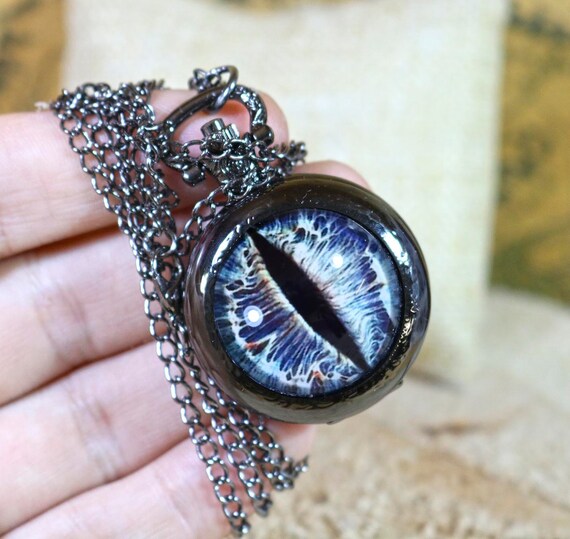 Reptile Cat Eye Dragon's Eye Pocket Watch Pendant Animal - Etsy