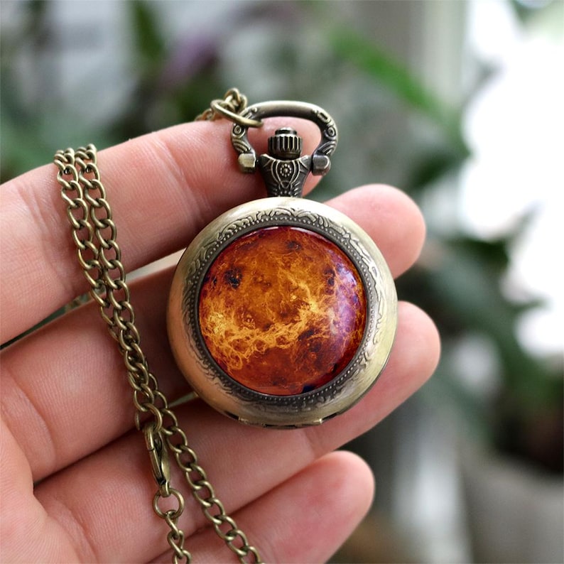 Venus Pocket Watch – Vintage Planet Necklace for Astrology & Space ...