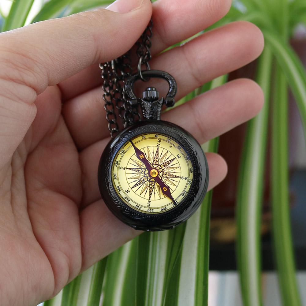 Compass Pocket Watch – Vintage-style Directional Pendant, Adventure ...