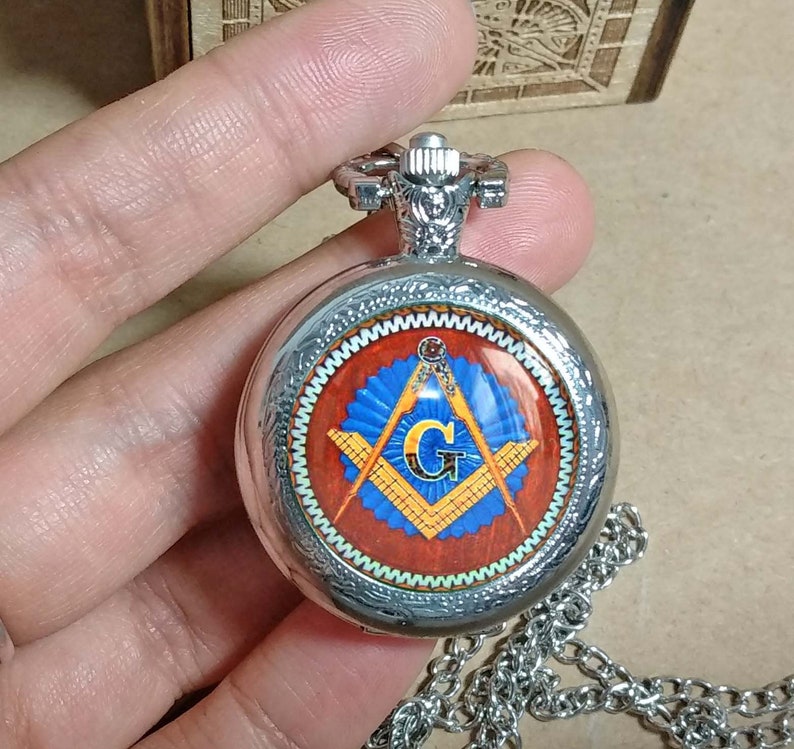 Square and Compasses Masonic Pendant Pocket Watch - Etsy