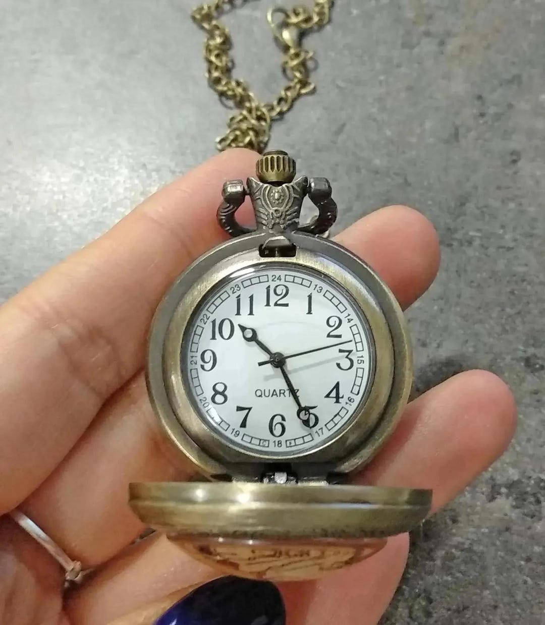 Jupiter Pocket Watch – Vintage Space Necklace, Planet Timepiece for ...