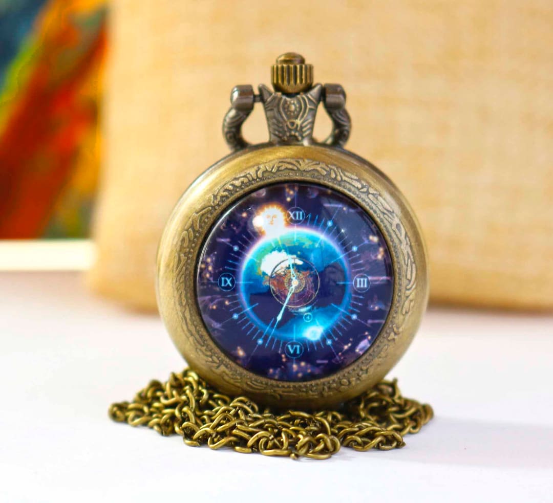 Planet Earth Galaxy Pocket Watch - Etsy Hong Kong