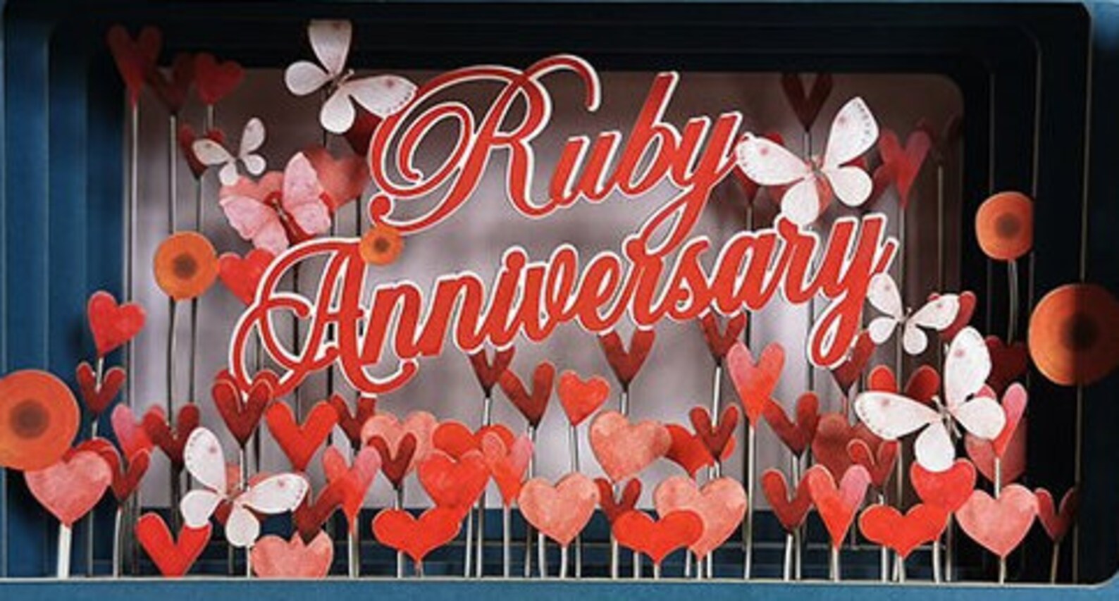 Ruby Anniversary Card Anniversary Card Happy Anniversary - Etsy