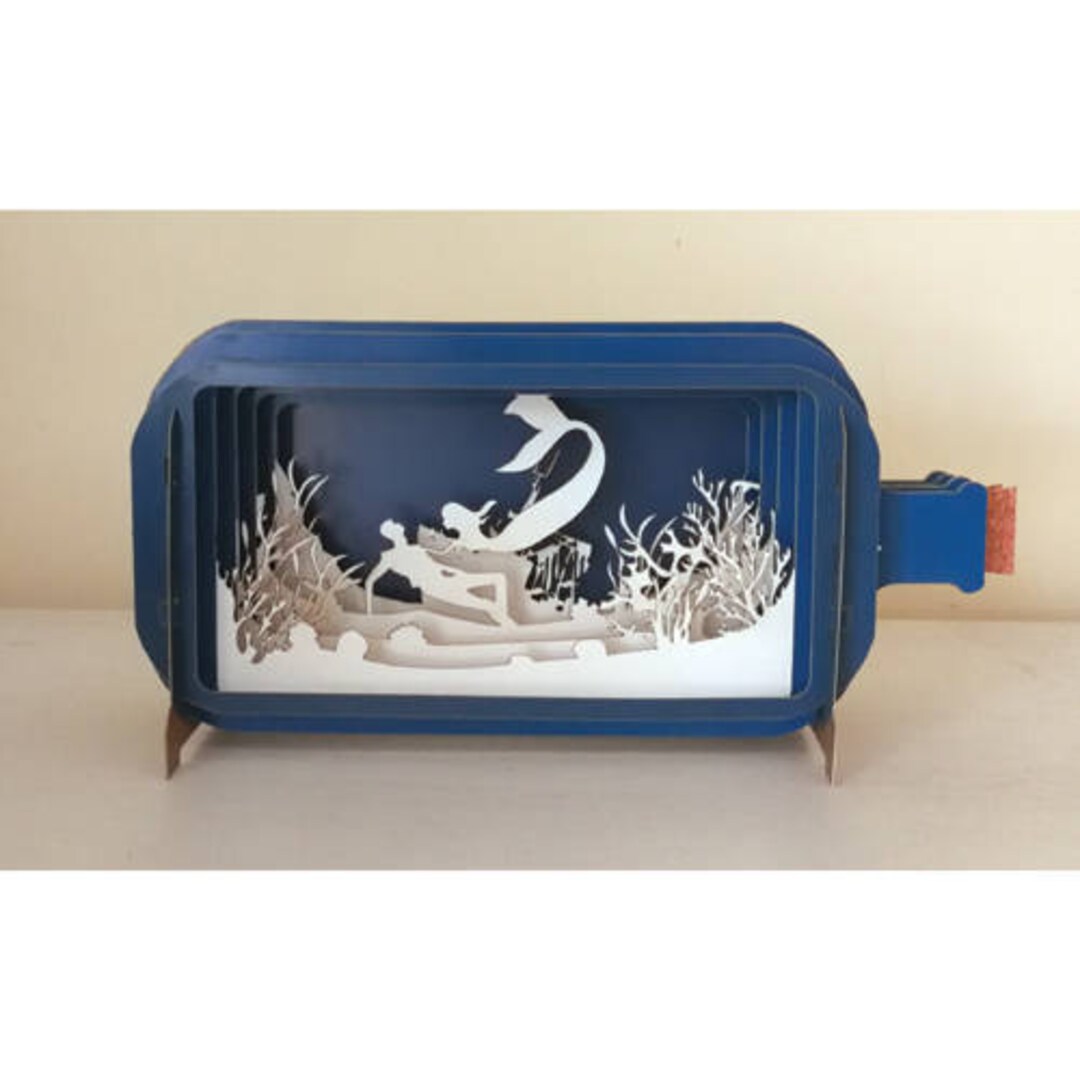 Pop up Card, Little Mermaid, Mermaid Card, Magical Card, Laser Cut Card ...