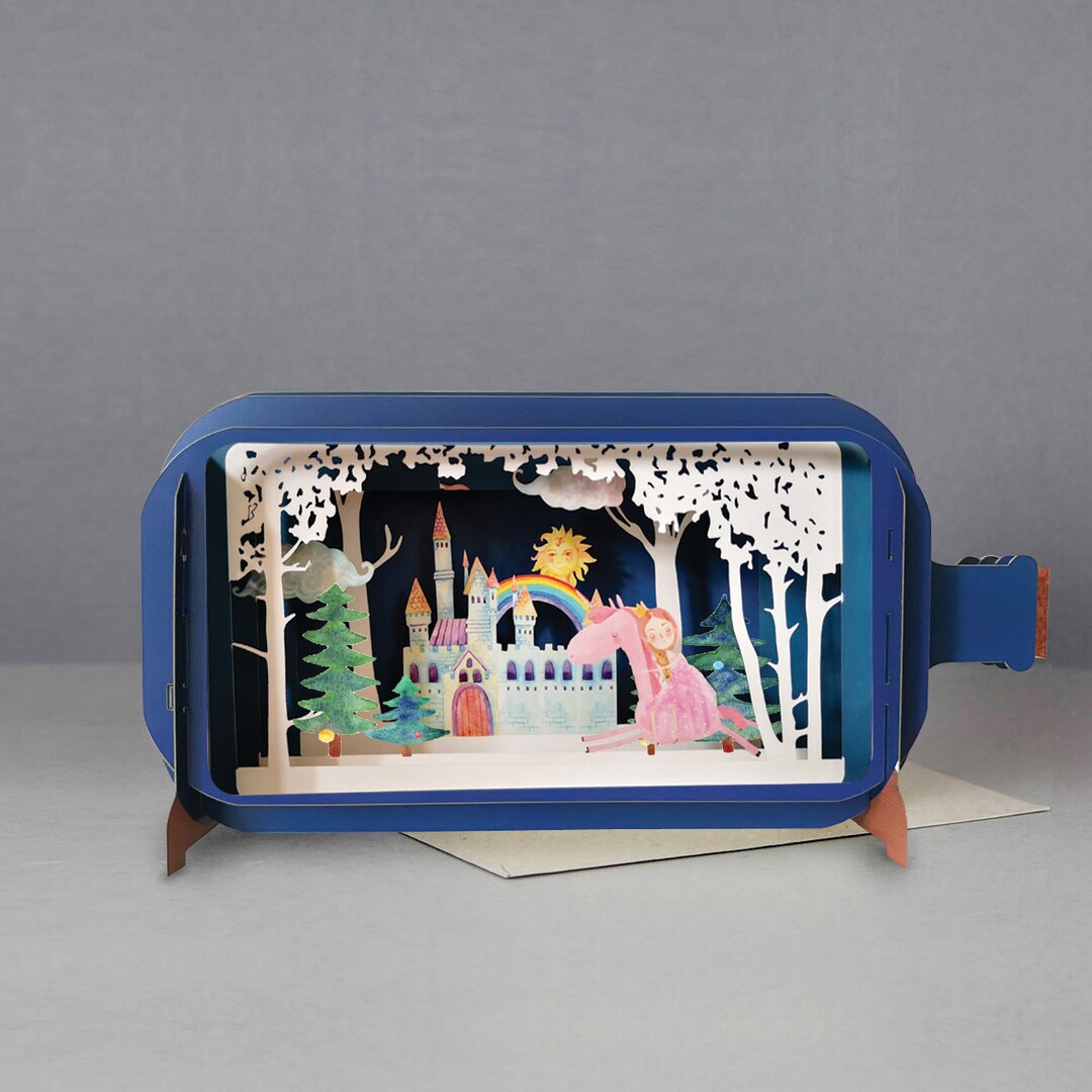 Birthday Card Girls Card Castle Card Party Card Castle - Etsy