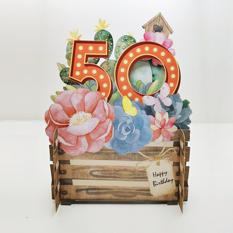 50 Years Old, Happy Birthday 50th, 50th Girls Card, 50 Years Old Card ...