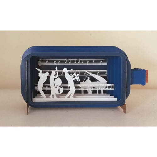 Happy Birthday Card, Musical Band Card, Music, Band Players, Laser Cut ...