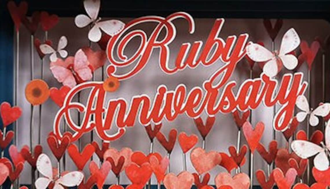 Ruby Anniversary Card Anniversary Card Happy Anniversary - Etsy