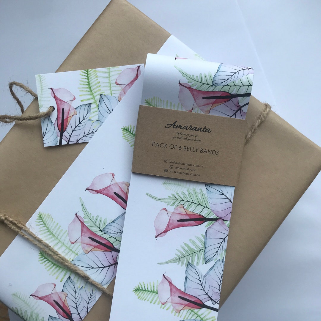 Belly Bands Gift Wrapping Wedding Invitation Bands - Etsy