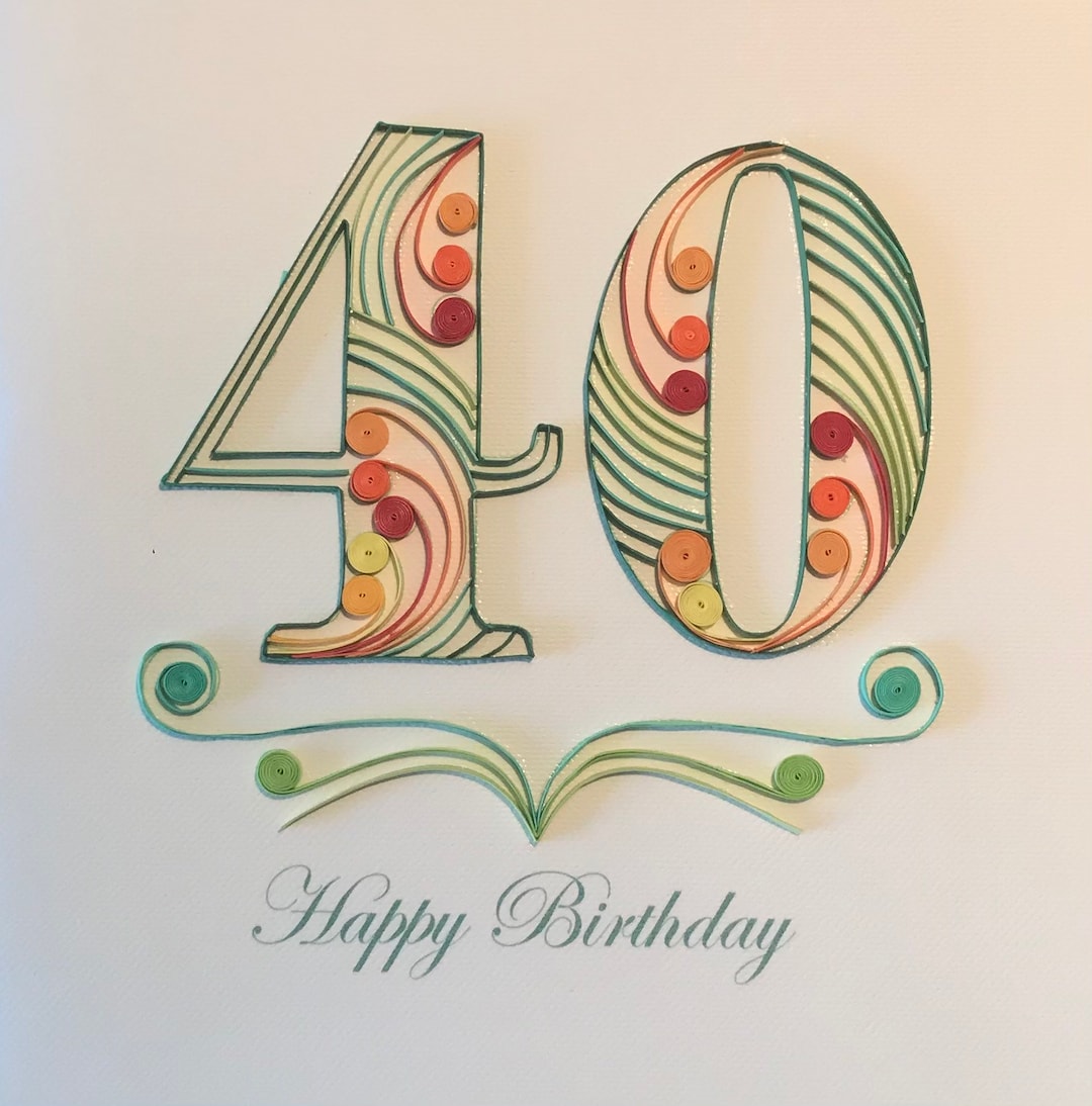 40th Card 40th Birthday Daughters Card Sons Card Happy - Etsy
