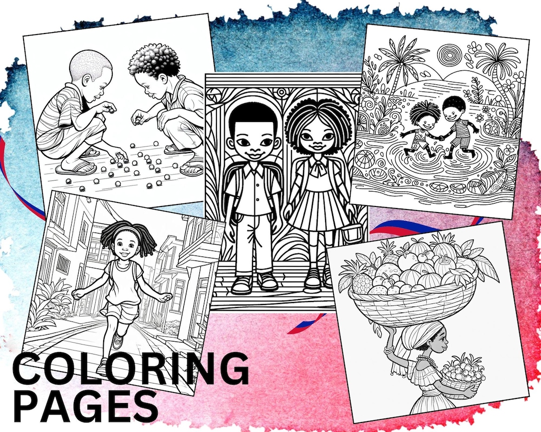 Haiti Coloring Pages for Kids - Etsy
