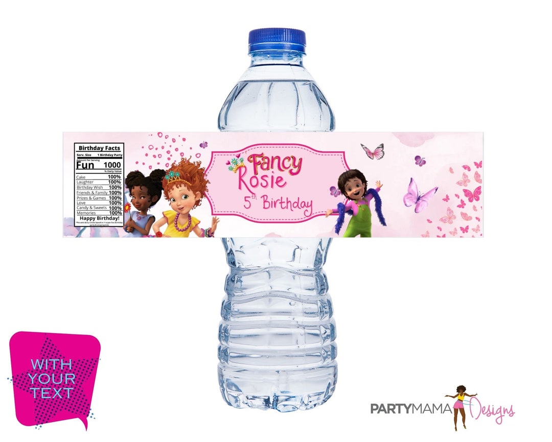 Fancy Nancy Water Bottle Labels - Etsy