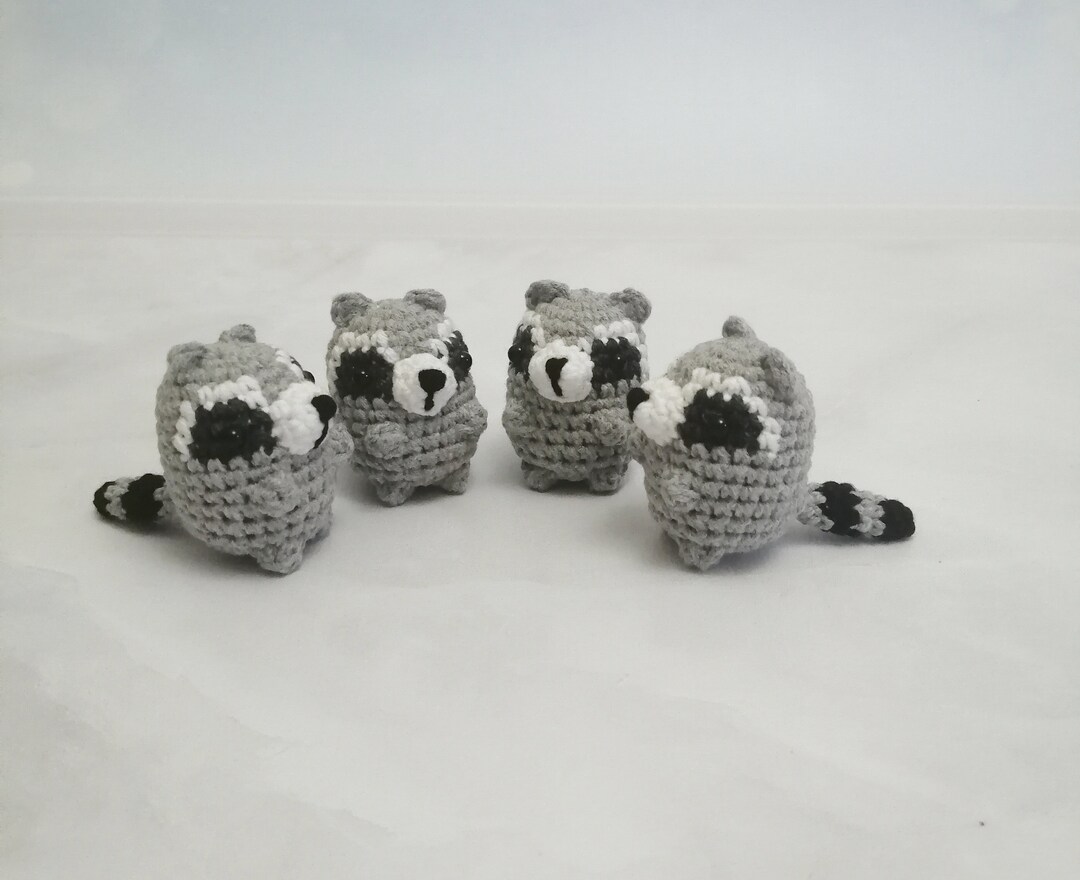 Cute Raccoon Crochet Mini Toy - Etsy