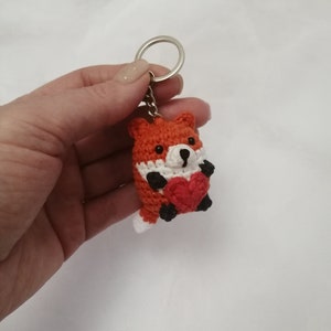 Crochet Fox Keychain Cute Personalized Gift - Etsy