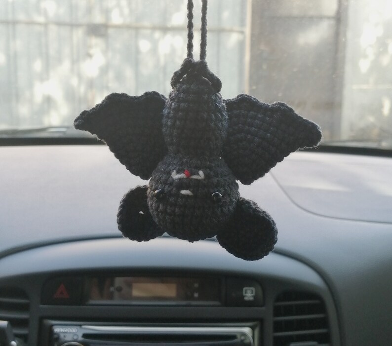 Kawaii Car Accessory Bat Plush Goth Car Decor Weird Plushy - Etsy