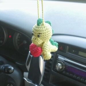 Dinosaur Car Accessory Dinosaur Car Crochet Car Hanging | Etsy