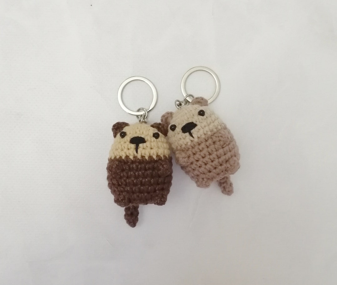 Crochet Otter Keychain - Etsy