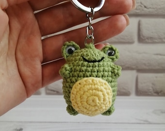 Crochet Frog Keychain - Etsy
