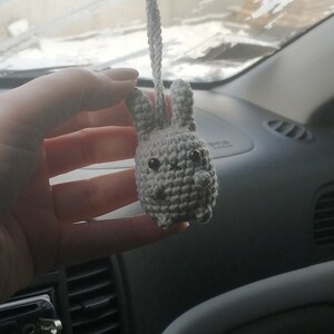 Bunny Crochet Car Rear View Mirror Hanging Accessories - Etsy