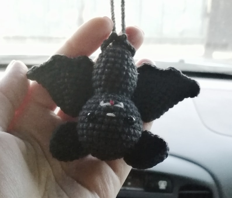 Kawaii Car Accessory Bat Plush Goth Car Decor Weird Plushy - Etsy