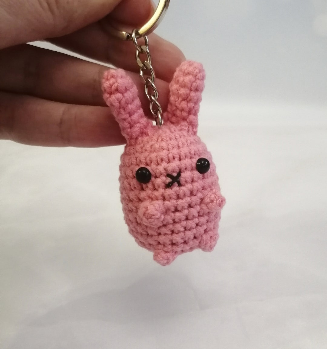 Bunny Plush Keychain - Etsy