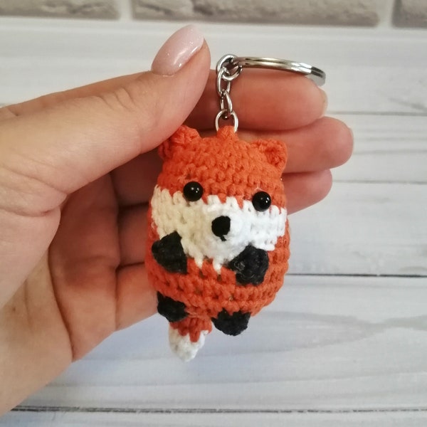Crochet Fox Keychain - Etsy