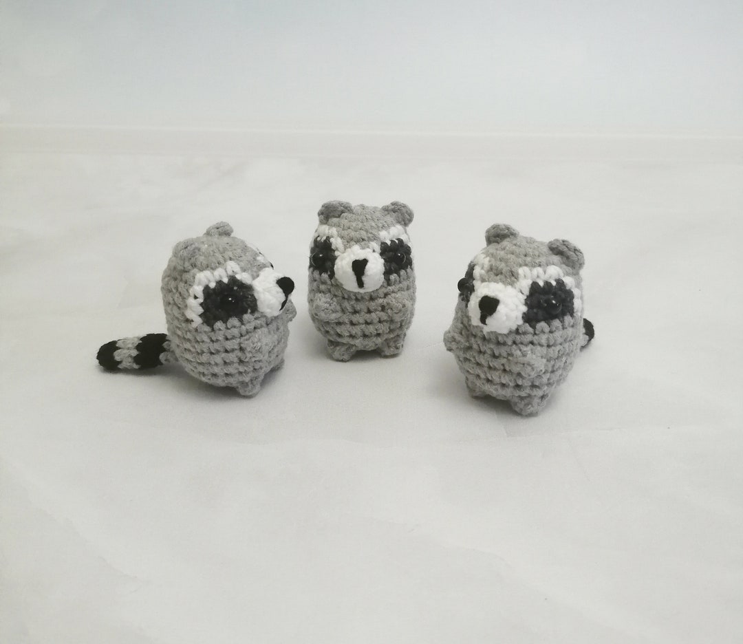 Cute Raccoon Crochet Mini Toy - Etsy