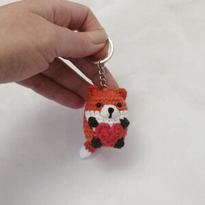 Crochet Fox Keychain Cute Personalized Gift - Etsy