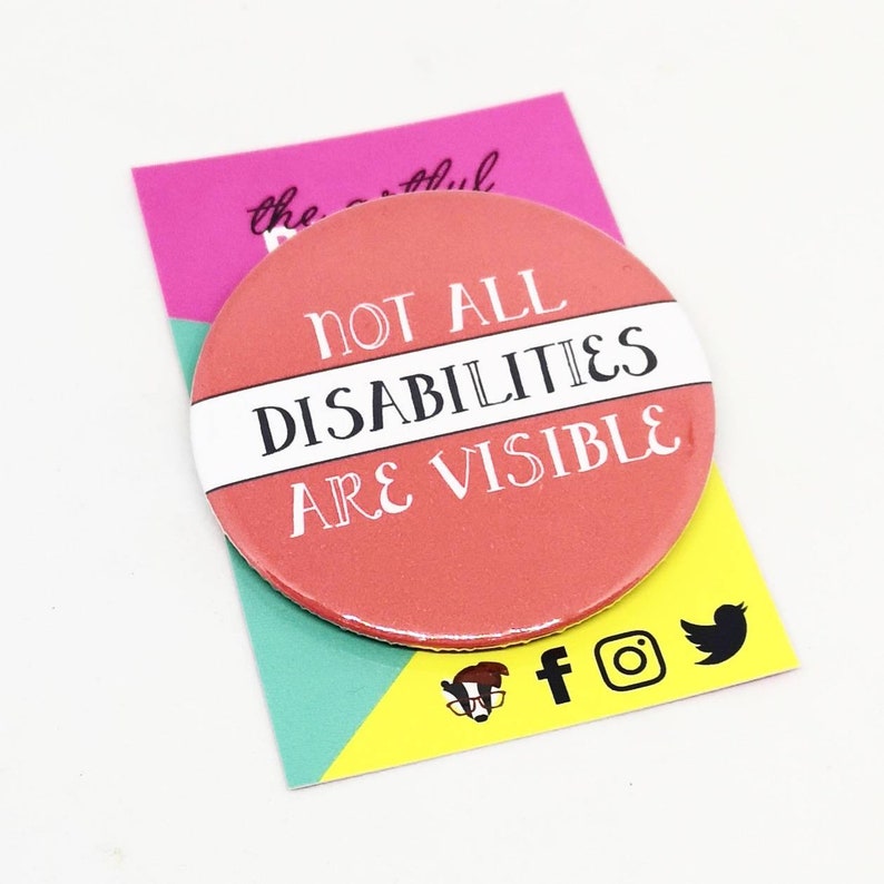 Not All Disabilities Are Visible Button Badge. Hidden - Etsy UK Not All Disabilities Are Visible Button Badge. Hidden - Etsy UK
