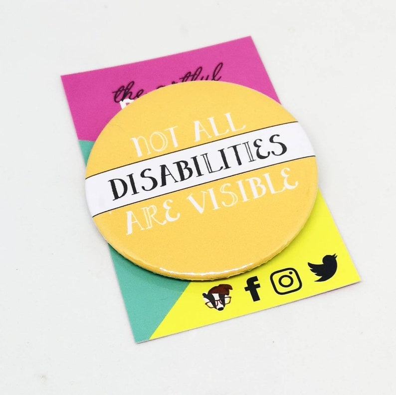 Not All Disabilities Are Visible Button Badge. Hidden - Etsy UK Not All Disabilities Are Visible Button Badge. Hidden - Etsy UK
