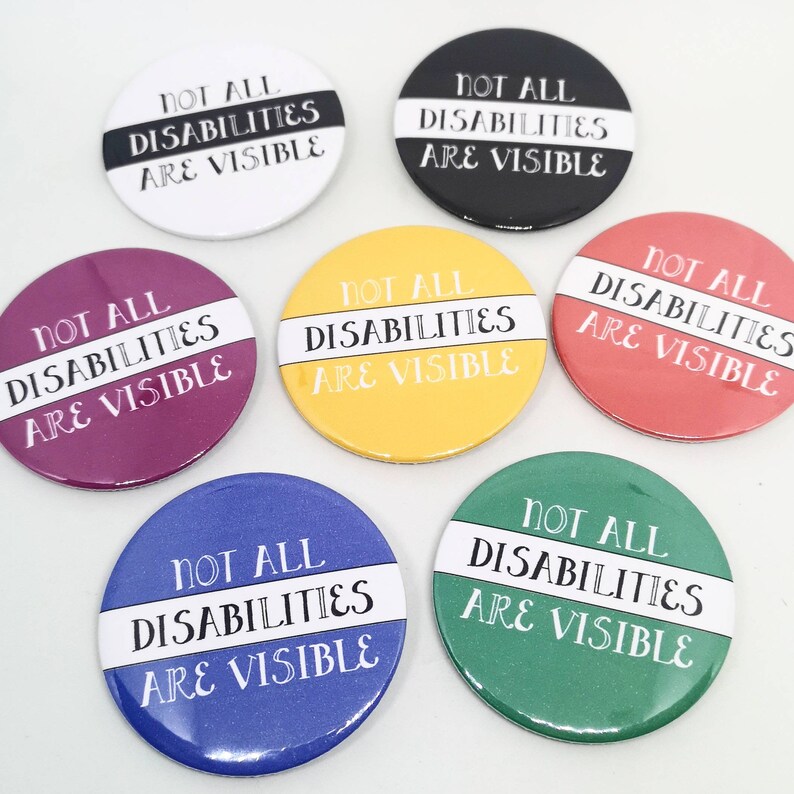 Not All Disabilities Are Visible Button Badge. Hidden - Etsy UK Not All Disabilities Are Visible Button Badge. Hidden - Etsy UK