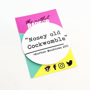 Cock Womble Badge - Etsy UK