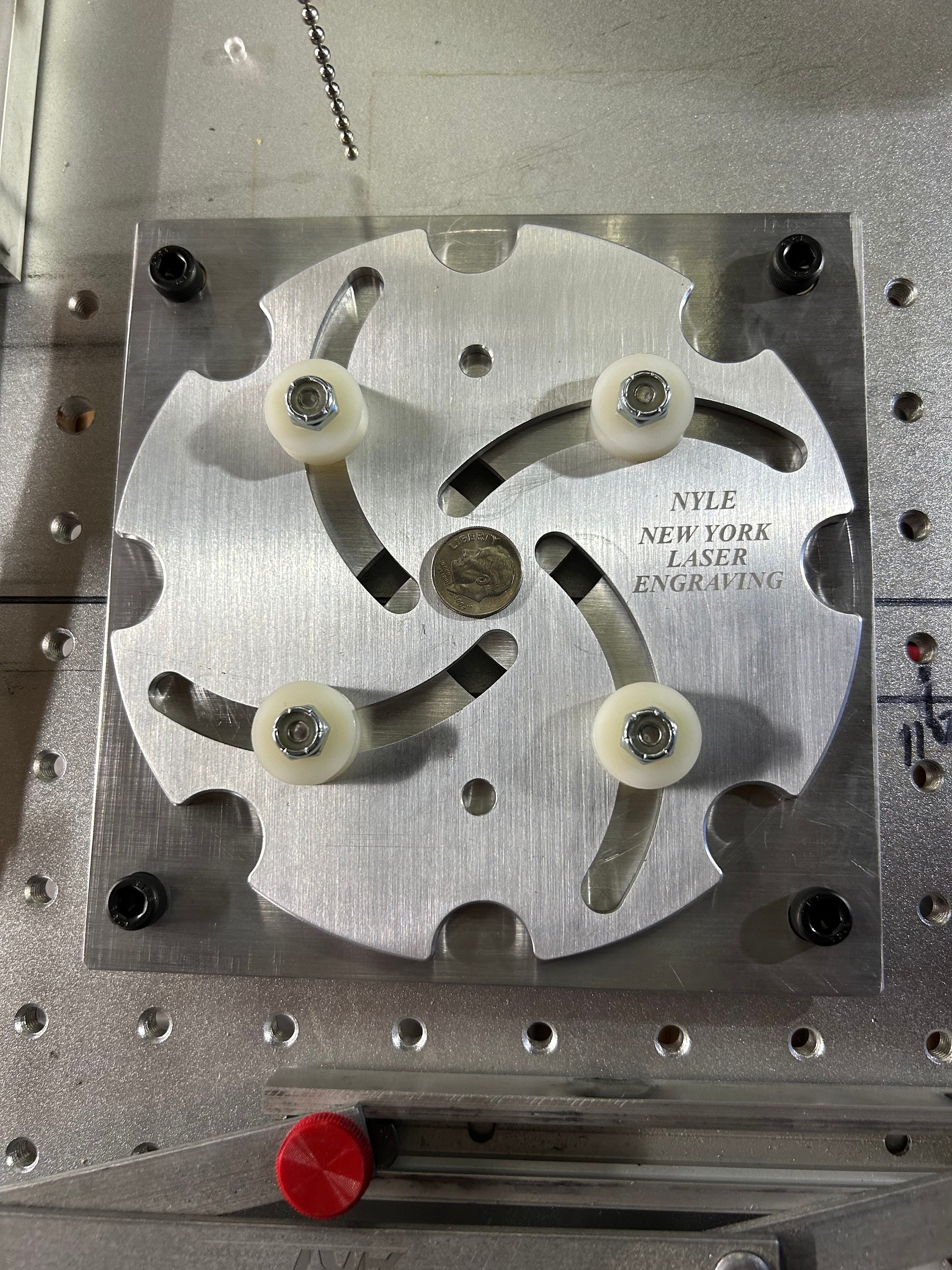All Aluminum, Self Centering Chuck or Vise for Laser Engraving. Galvo ...