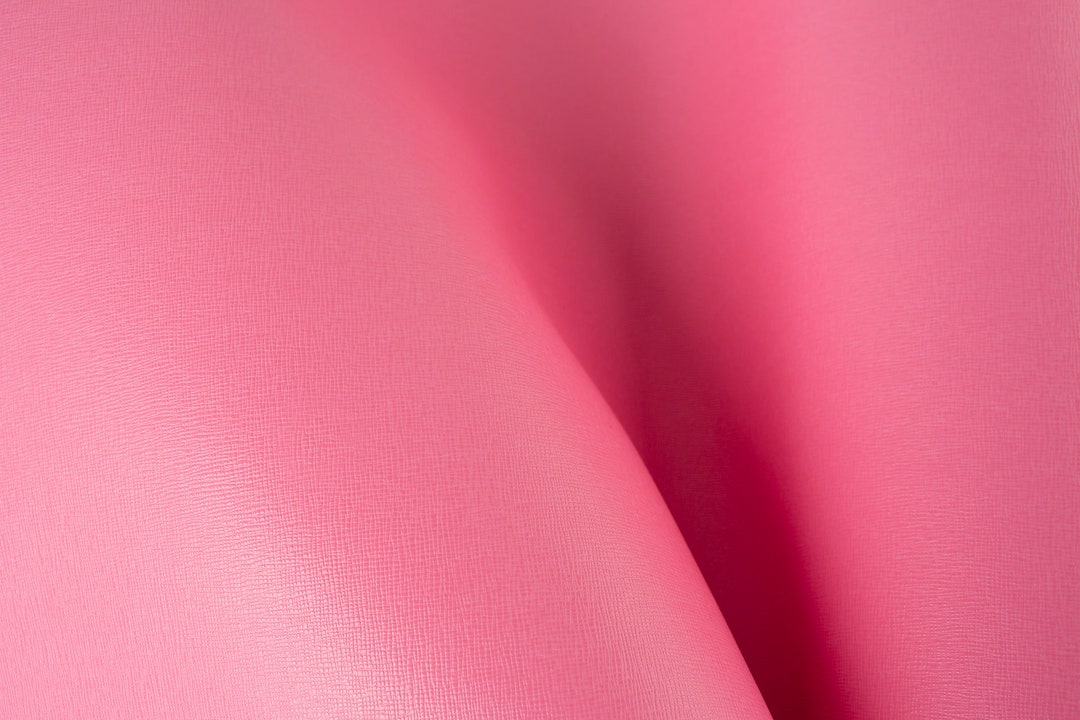 Pink Saturated ITALIAN SAFFIANO Leather Calf Cow Hide Scraps Scrap ...