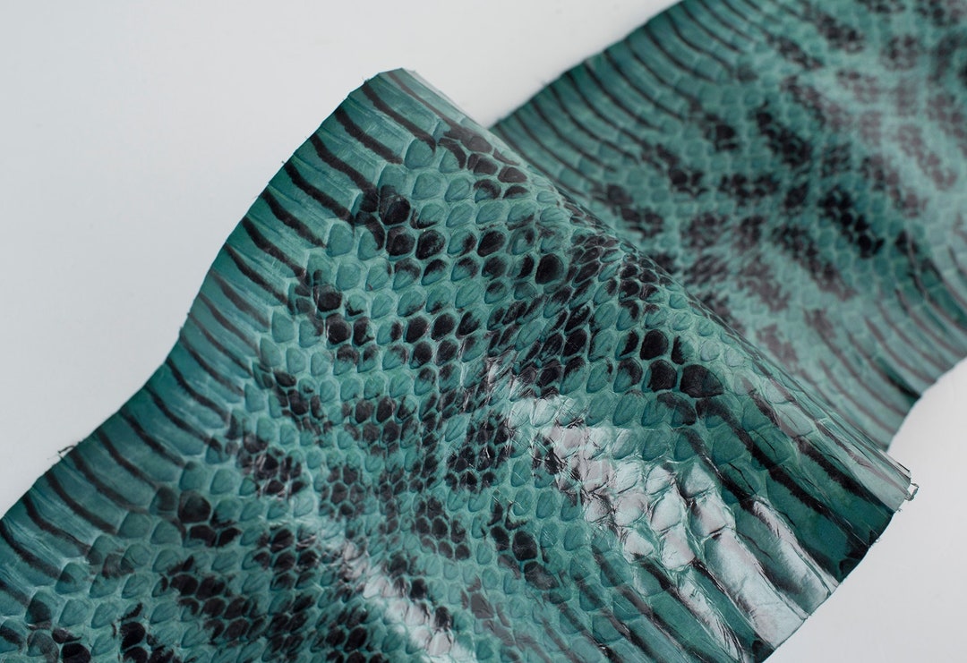 ITALIAN Genuine SNAKE Leather Glossy Skin AYERS - Etsy