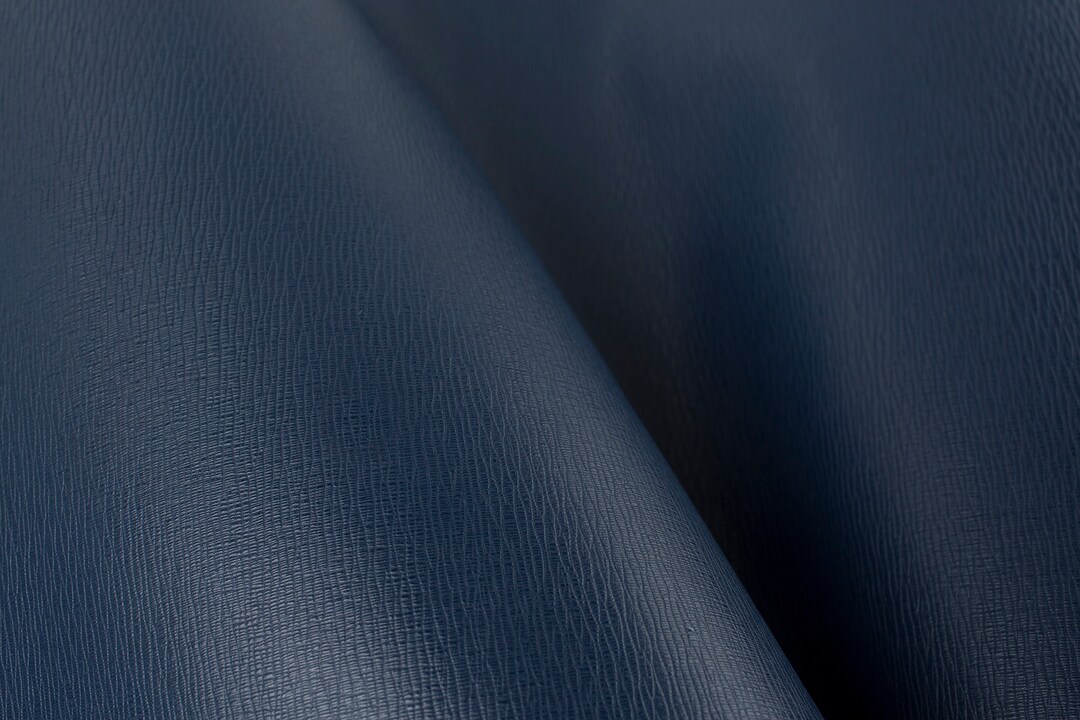 Dark BLUE ITALIAN SAFFIANO Leather Calf Cow Hide Scraps Scrap Square ...