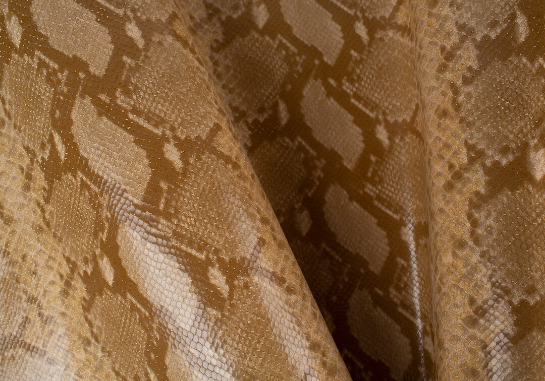 Light Green ITALIAN Python Print ITALIAN Leather Lamb Sheep Hide Scraps ...