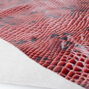 MARSALA ITALIAN Python Print ITALIAN Leather Calf Cow Hide Scraps Scrap ...