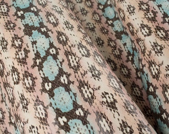 Dark Silver Print Python ITALIAN Leather Calf Cow Hide Scraps - Etsy