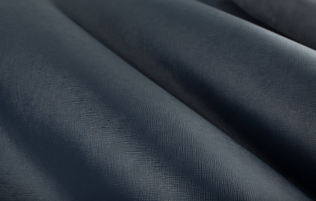 Dark BLUE ITALIAN SAFFIANO Leather Calf Cow Hide Scraps Scrap Square ...