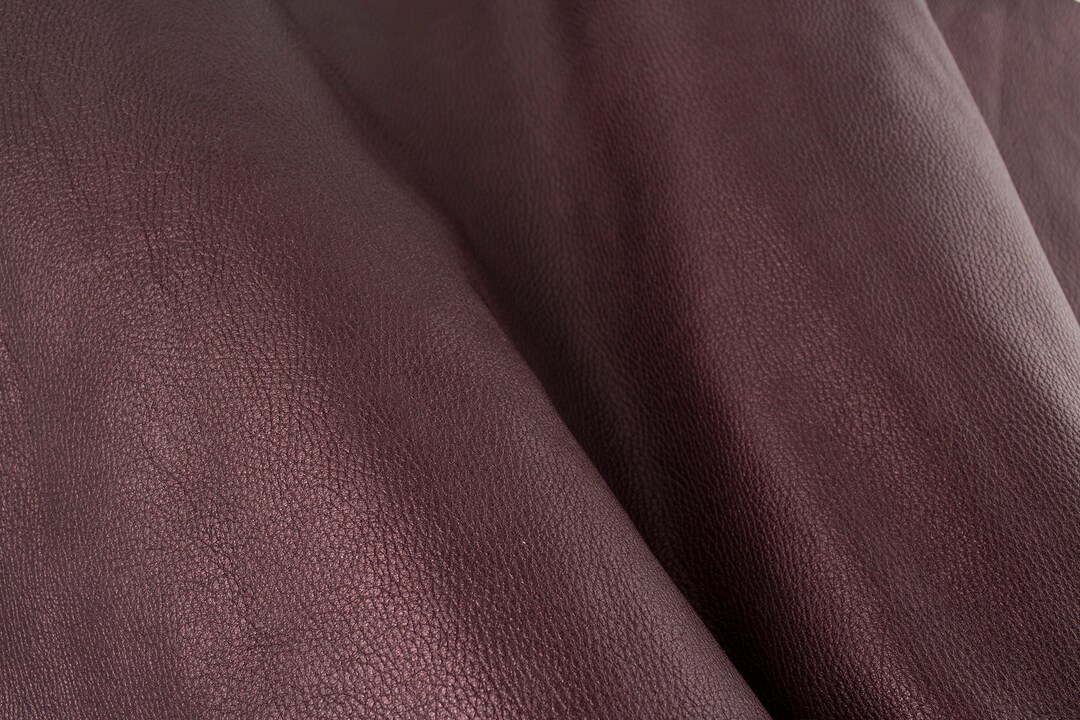 Dark Marsala Italian FLEET Leather Calf Cow Hide Scraps Scrap - Etsy