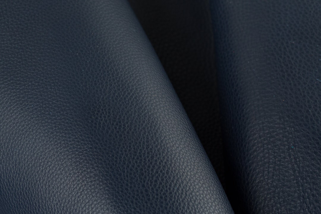 Dark BLUE Italian FLEET Leather Calf Cow Hide Scraps Scrap Square ...